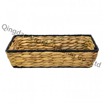 Natural Water Hyacinth Rectangular Storage Basket
