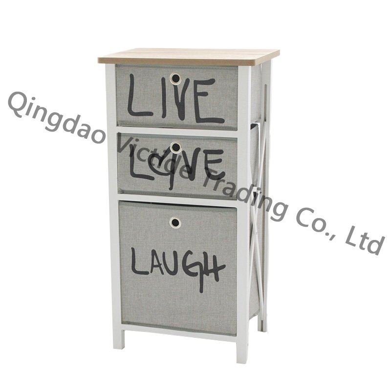 Grey 3 Drawer Storage Unit