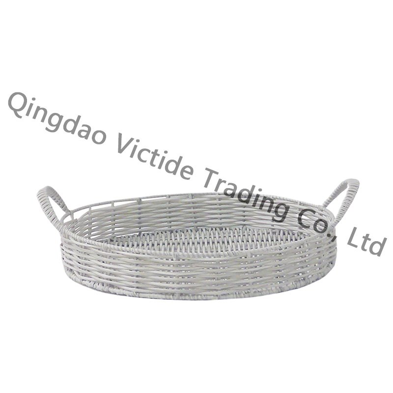 Round Grey Plastic Tray